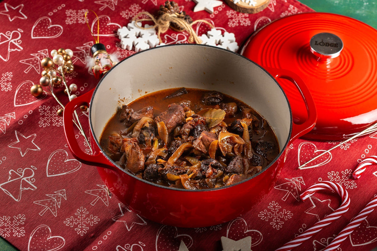 Pork with Prunes by Giorgos Tsoulis – Lodge Cast Iron